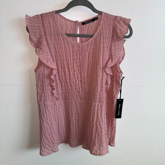 Doe & Rae | Tops | Nwt Doe Rae Sunset Pink Sleeveless Blouse | Poshmark